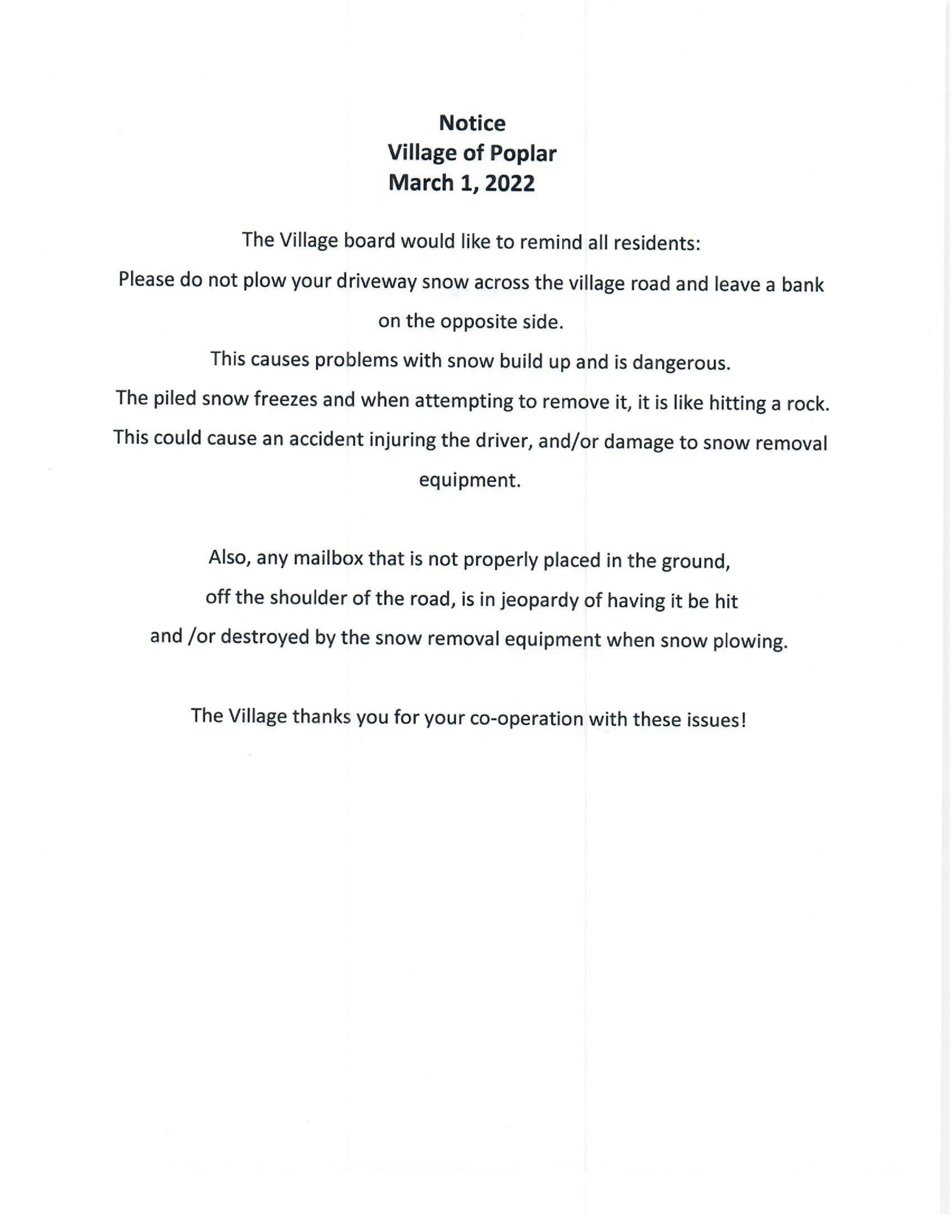 Village of Poplar, Douglas County, Wisconsin | Official Website of the ...